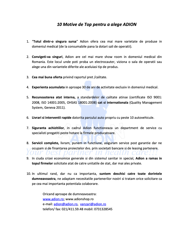 Certificari – Adion